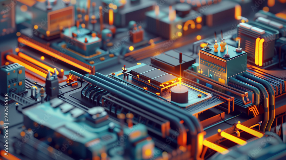the manufacturing process of semiconductor chips, from silicon wafer ...