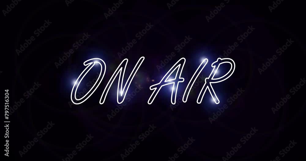 ON AIR Neon Text Animation: Illuminate Your Broadcast with Vibrant ...