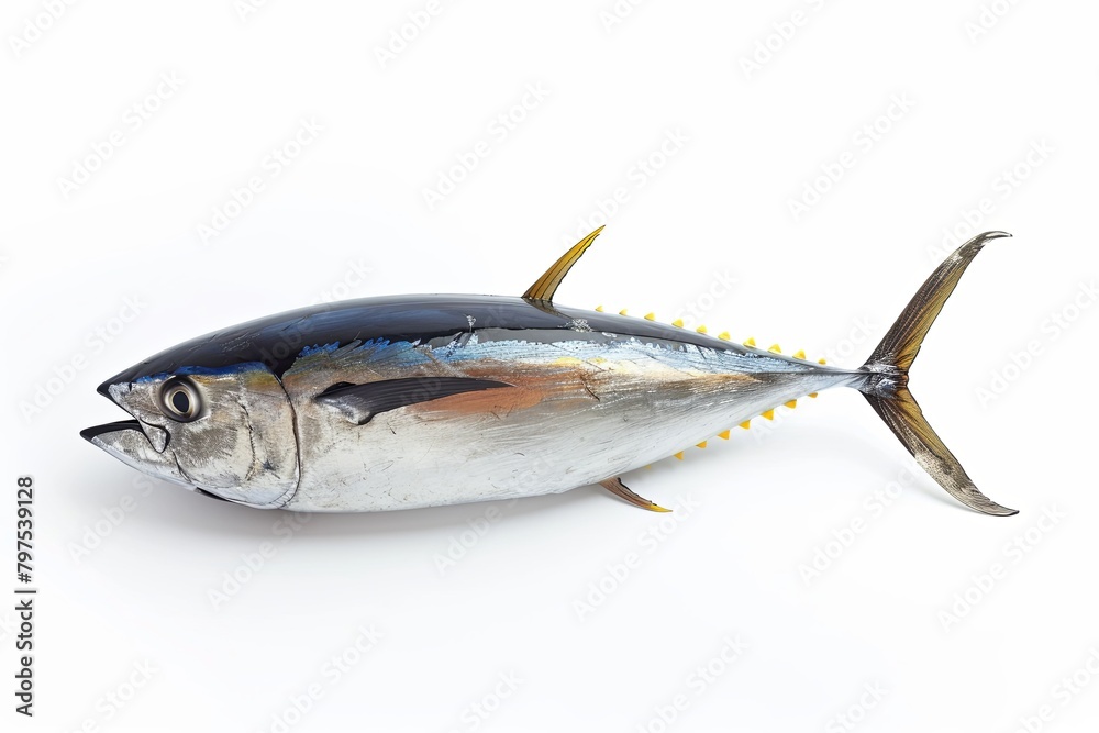 High-Resolution Tuna Photography: Vibrant Scales, Metallic Sheen, White ...