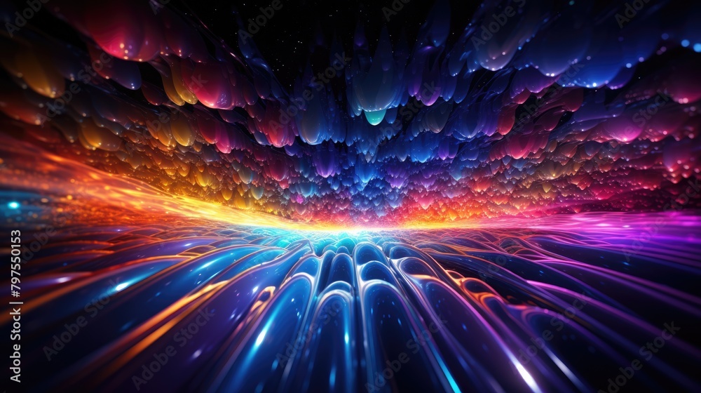 An abstract and pulsating artwork inspired by the visuals of an intense ...