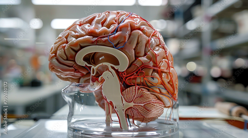 In a neuroscience lab, researchers map the neural pathways of the brain ... In a neuroscience lab, researchers map the neural pathways of the brain ...
