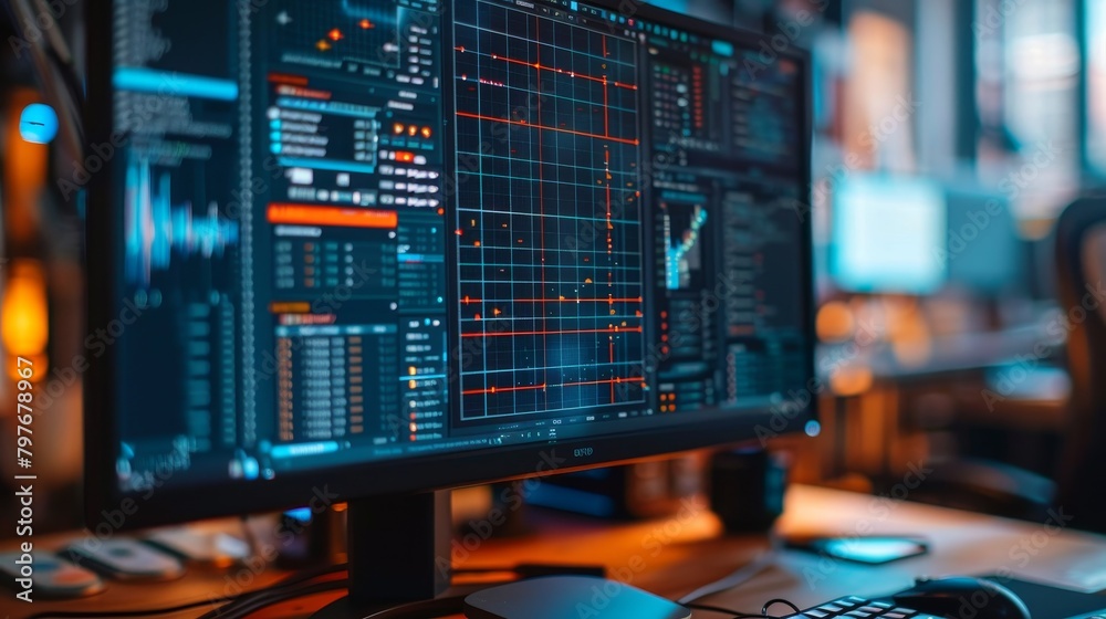 Grid Lines: A close-up photo of a graphic designers computer screen ...