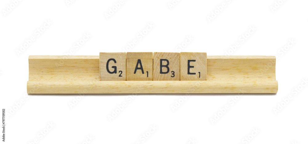 Miami, FL 4-18-24 popular baby boy first name of GABE made with square ...