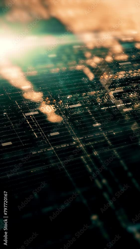 Futuristic metaverse hi-tech digital data telemetry with encrypted ...