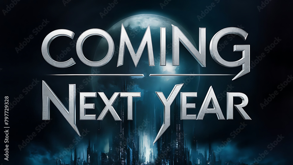 dramatic teaser image features bold text “COMING NEXT YEAR", dark ...