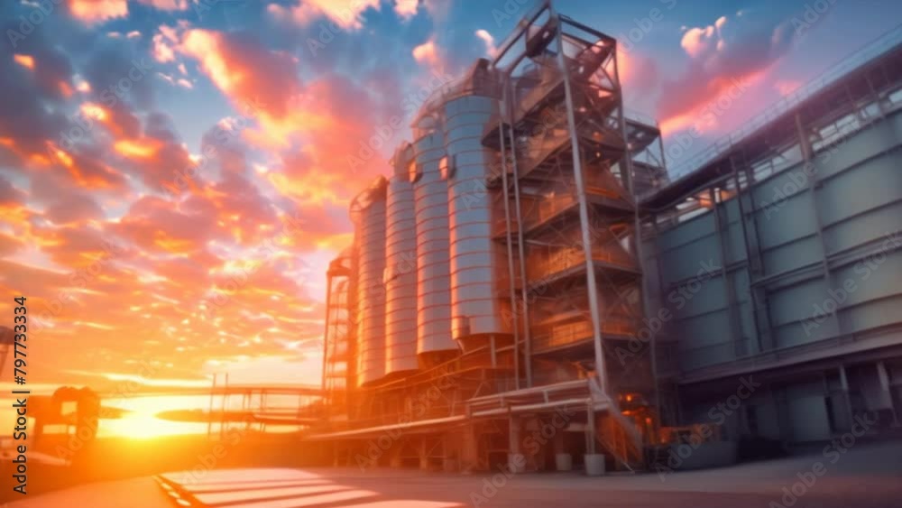 Agro storage granary elevator at an agro-processing plant for ...