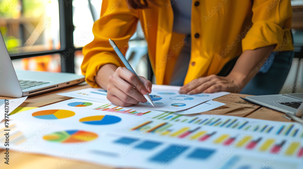 See a strategic planning session unfolding, with charts and graphs ...