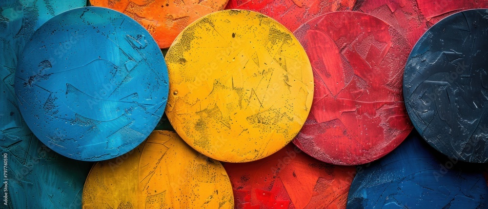 Overlapping circles creating a Venn diagram, highlighting the ...