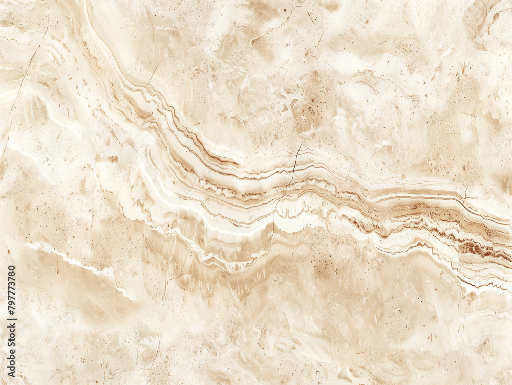 Smooth transition of color and pattern shape on cream travertine ...