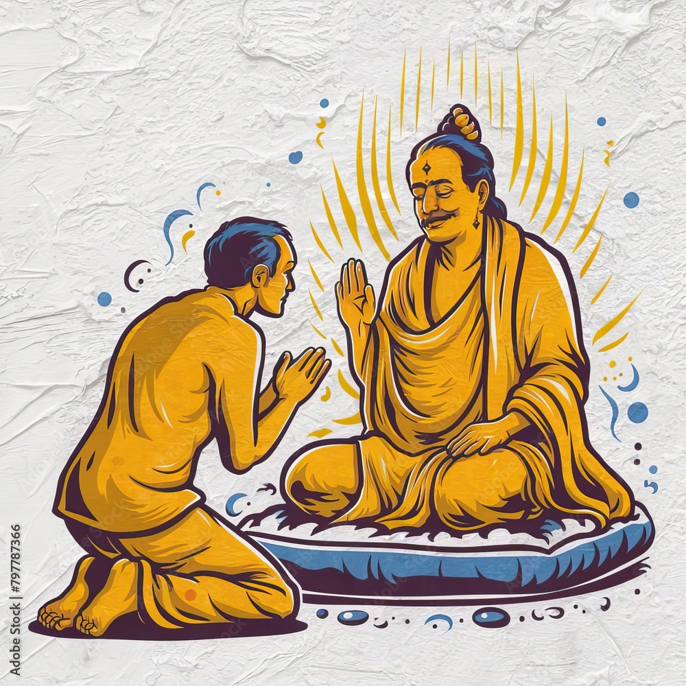 Guru Purnima, Illustration. Guru Purnima poster, Happy Guru Purnima ...