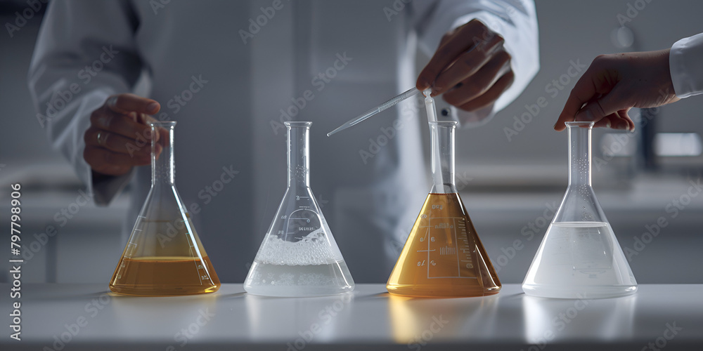 "Understanding Erlenmeyer Flasks: Applications and Functions in the Laboratory" Stock Photo ...