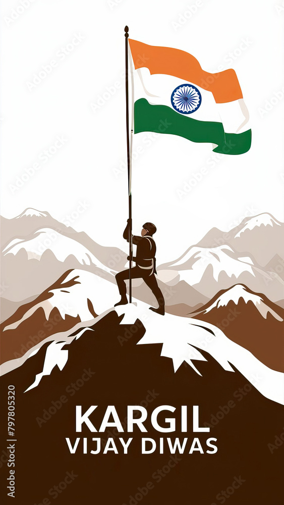 Kargil Vijay Diwas, Story, soldiers silhouettes. Kargil Vijay Diwas ...