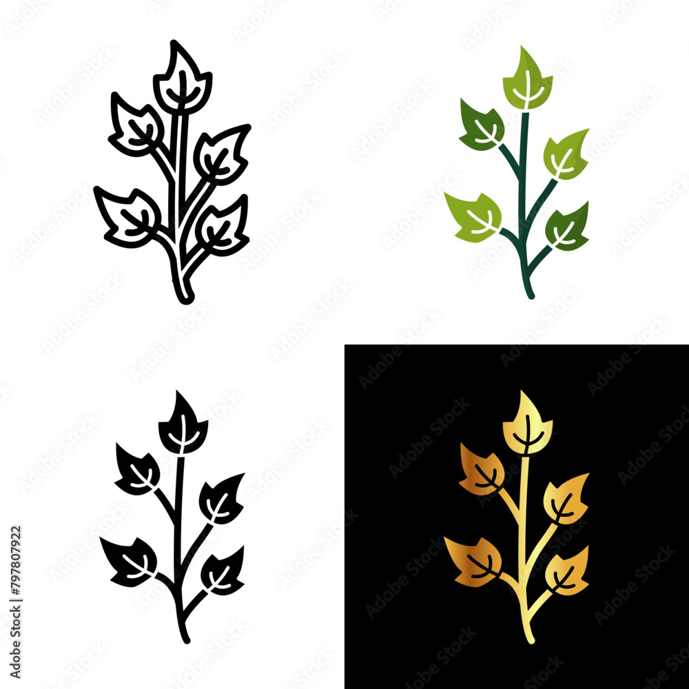 Ivy Icon, Perfect for projects related to nature, growth, and ...