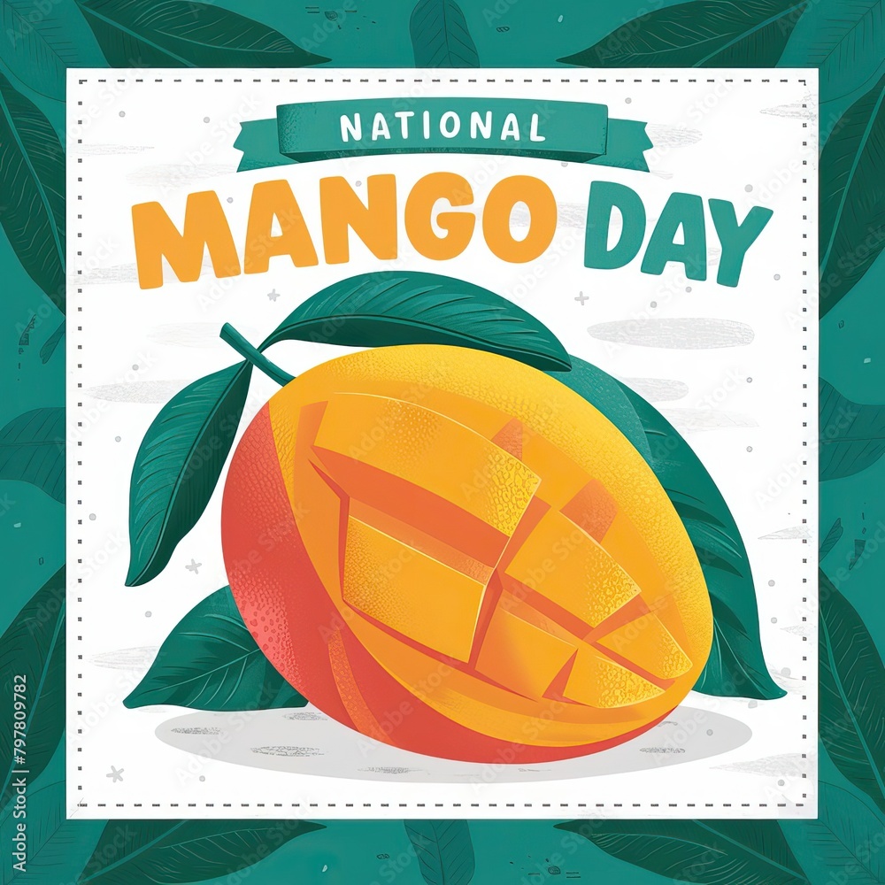 Mango Day, National Mango Day, post, National Mango Day poster, Social ...