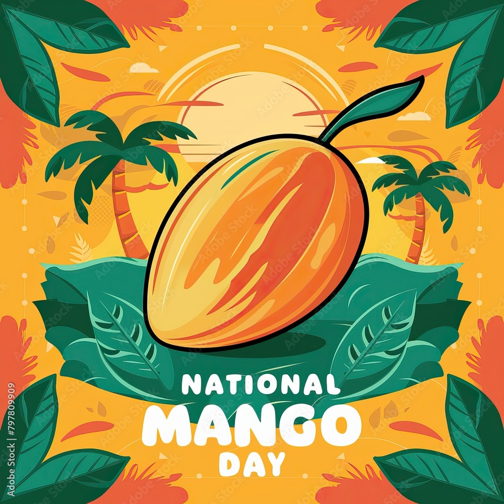 Mango Day, National Mango Day, post, National Mango Day poster, Social ...