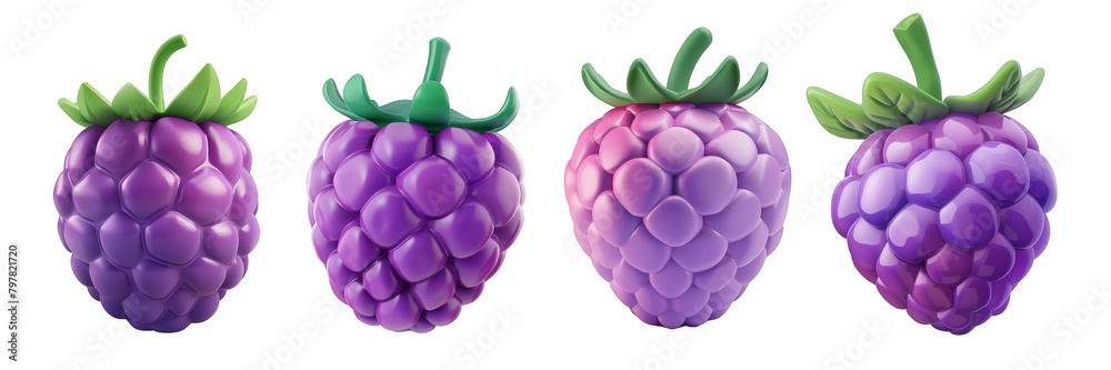 PNG dewberry 3d icons and objects collection, in cartoon style minimal ...