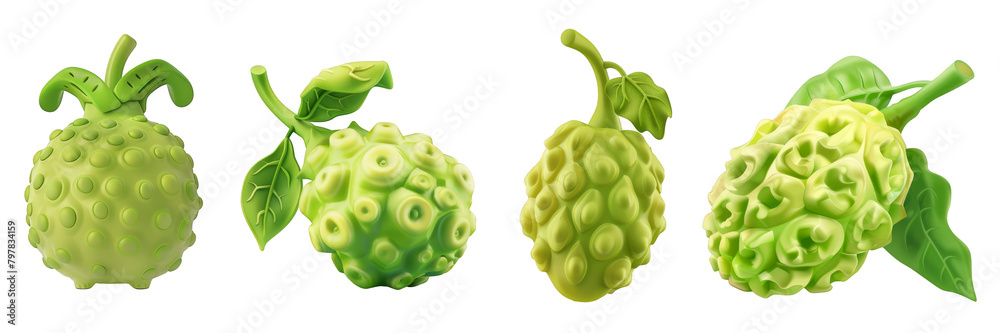 PNG noni 3d icons and objects collection, in cartoon style minimal on ...
