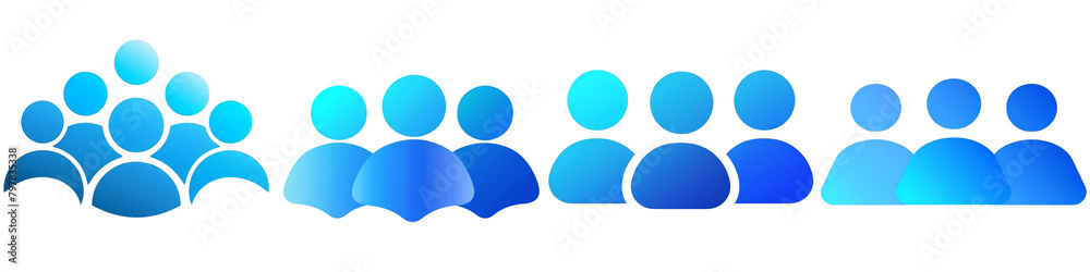 Social Group clipart collection, symbol, logos, icons isolated on ...