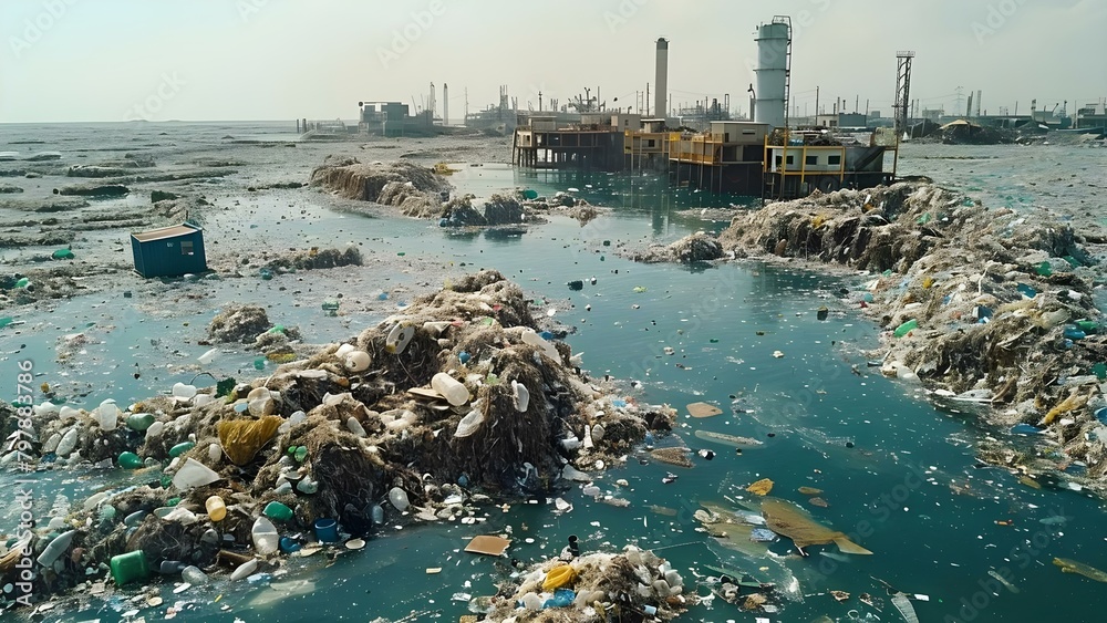 Overflowing landfill highlights plastic pollution issue waste ...