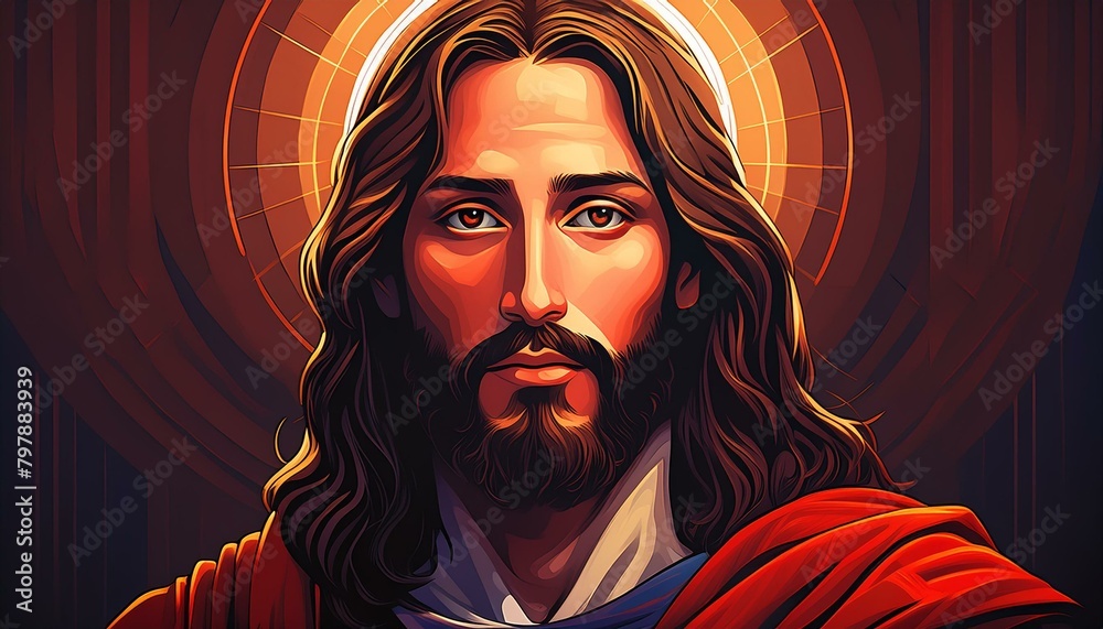 Jesus Christ illustration Stock Illustration | Adobe Stock