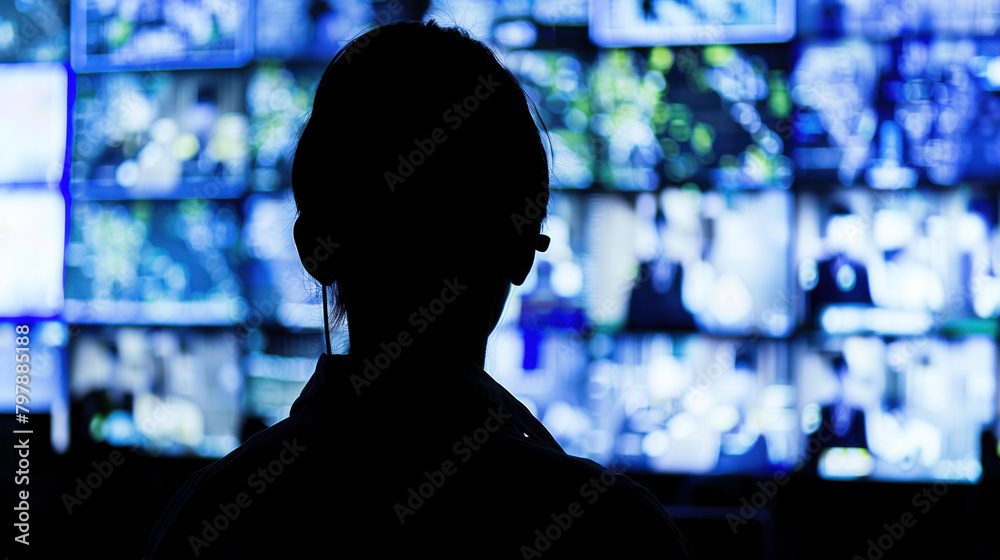 Global operations control room, government special forces command ...