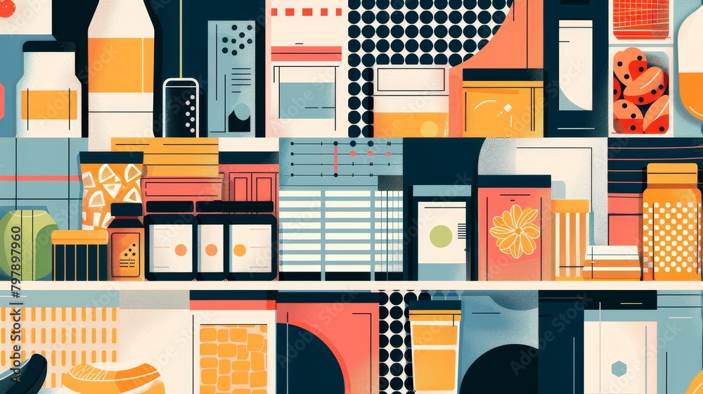 Grid System: A vector illustration of a grid system overlay on a ...