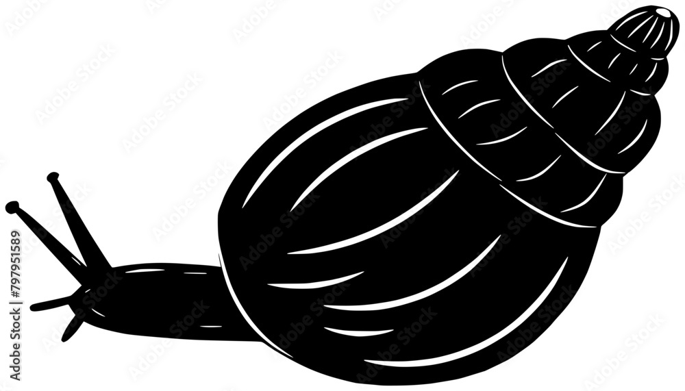 snail illustration escargot silhouette food logo animal icon sea ...