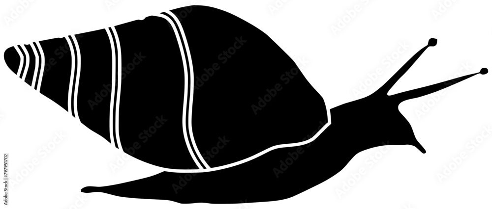 snail illustration escargot silhouette food logo animal icon sea ...