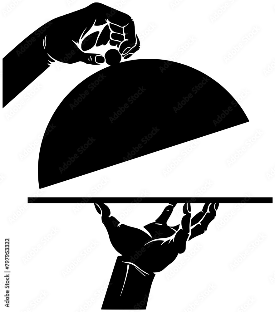 chef illustration caterers silhouette buffett logo catering icon ...