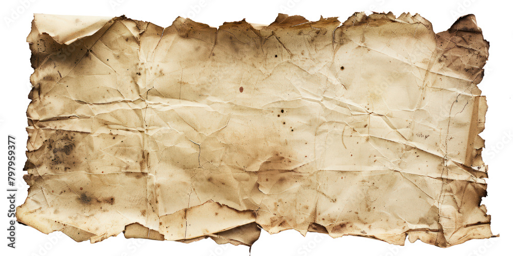 Photo & Art Print Old empty paper isolate on transparent png., koku studio