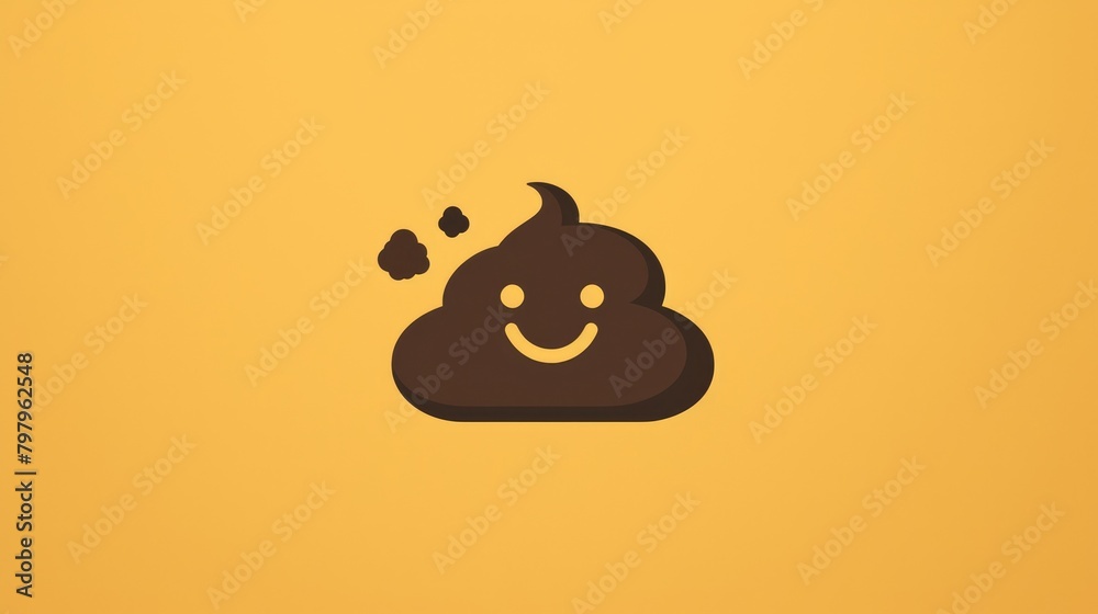 Basic poop symbol in black color Stock Illustration | Adobe Stock