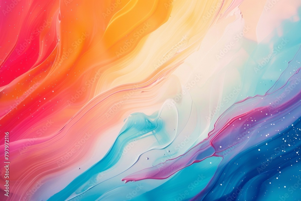 Colors of July, abstract background with colors in blue, orange ...