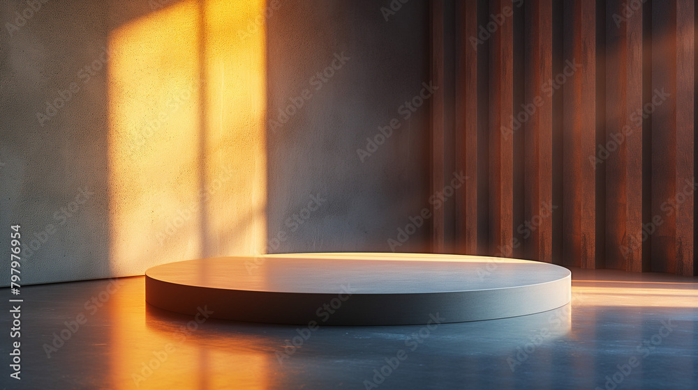 Round podium for show your product, award ceremony concept, stage ...