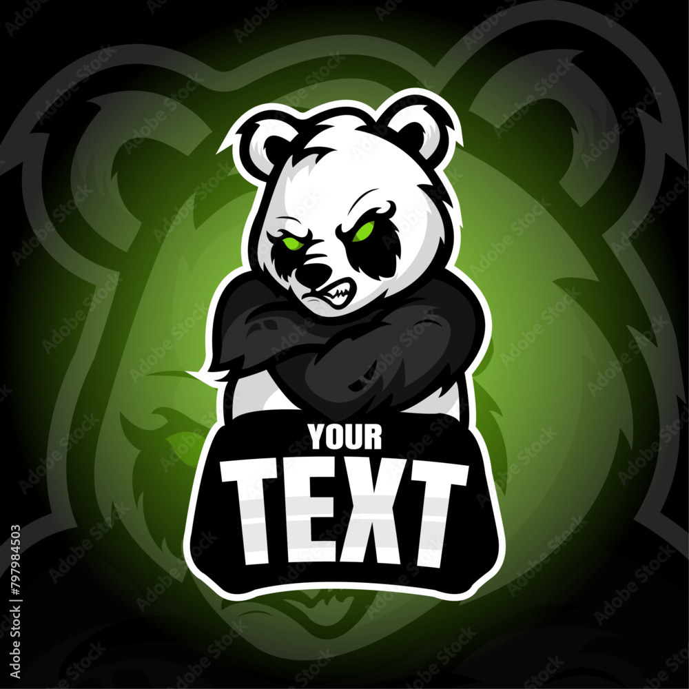 panda gaming logo Cute panda esport gaming mascot logo Panda esport ...