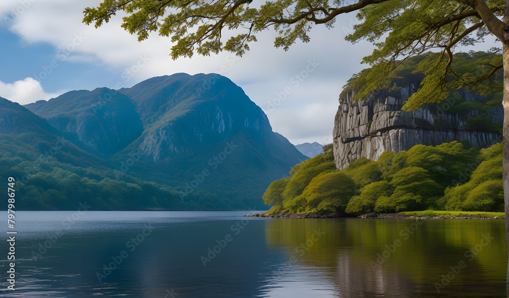 The Colleen Bawn Rock, Muckross Lake, Killarney National Park, County ...