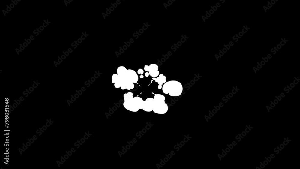 2D FX SMOKE Elements motion graphics, hand-drawn animation from the cartoon smoke effects pack ...