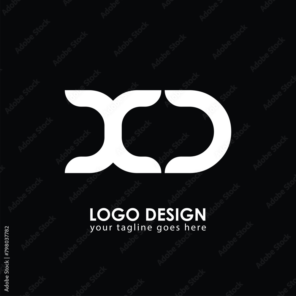 XD XD Logo Design, Creative Minimal Letter XD XD Monogram Stock Vector ...