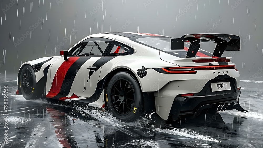 Abstract vector car wrap design with racing stripes for adventurous ...