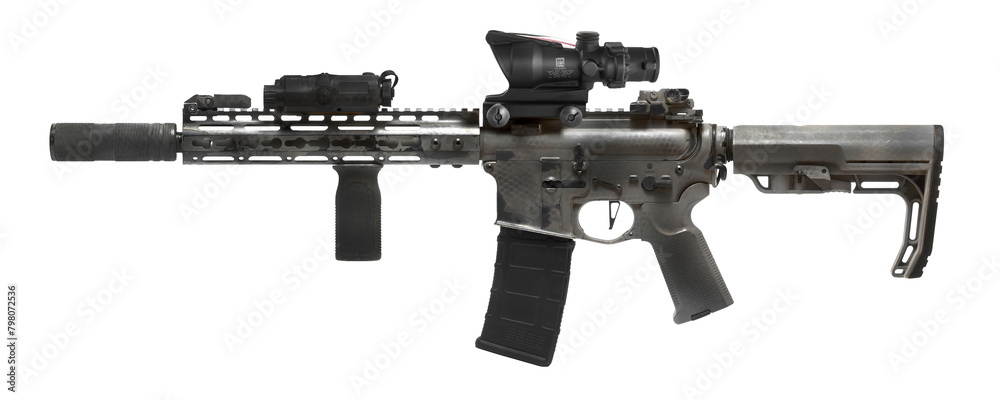 Weapons and military equipment for army, Assault rifle gun (M4A1) with ...
