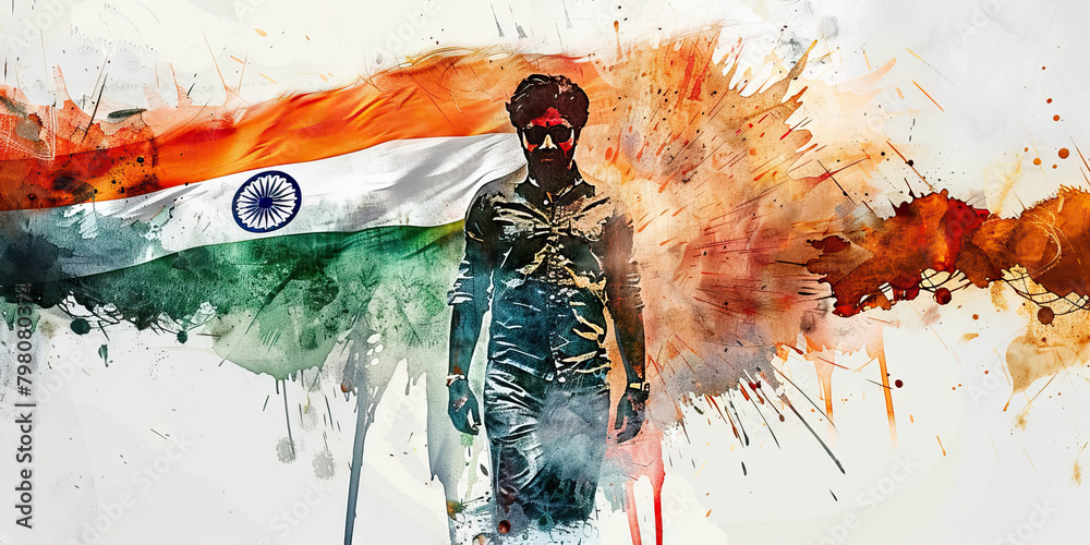 Indian Flag with a Bollywood Actor and a IT Professional - Visualize ...