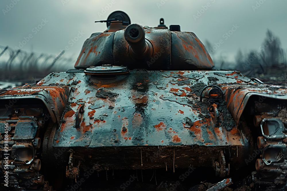 the rugged exteriors of tanks, revealing the formidable armor and ...