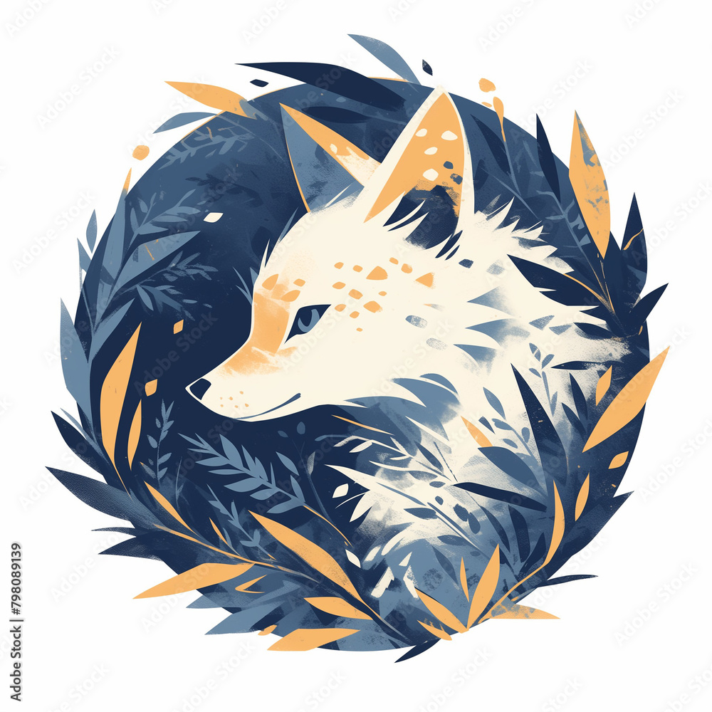 Fox badge for t-shirt design. Animal fox concept poster. Creative ...