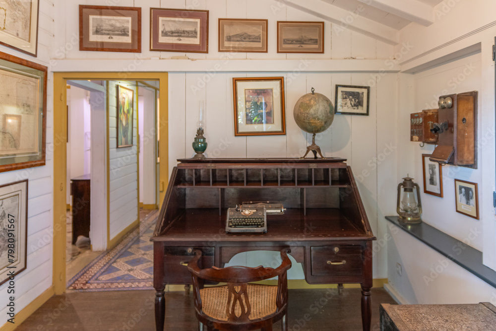 Intérieur de la maison créole de la distillerie de l'habitation Clément ...
