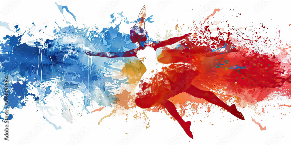 Russian Flag with a Matryoshka Doll Painter and a Ballet Dancer ...