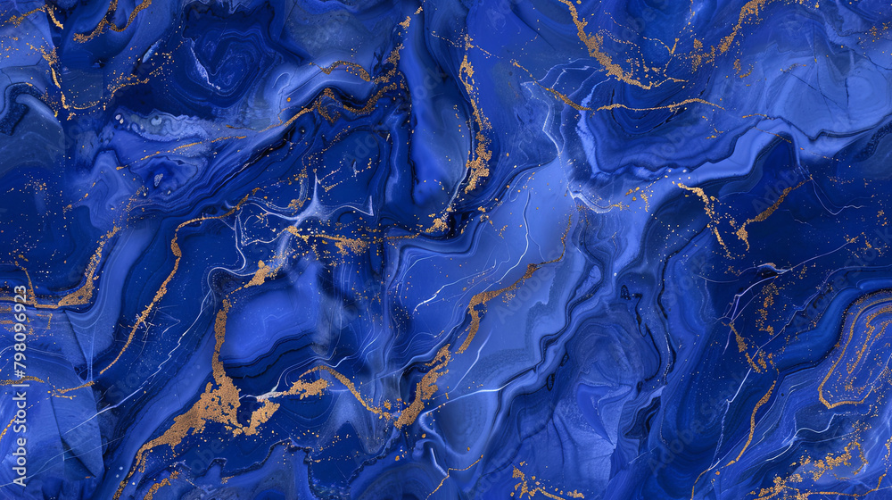 Seamless tileable blue marble background texture wallpaper. Generative ...