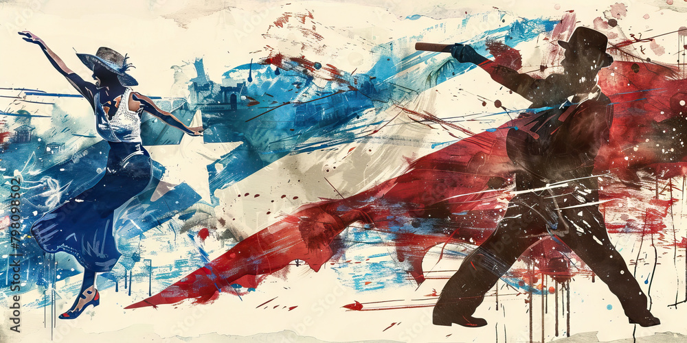 Cuban Flag with a Cigar Roller and a Salsa Dancer - Visualize the Cuban ...