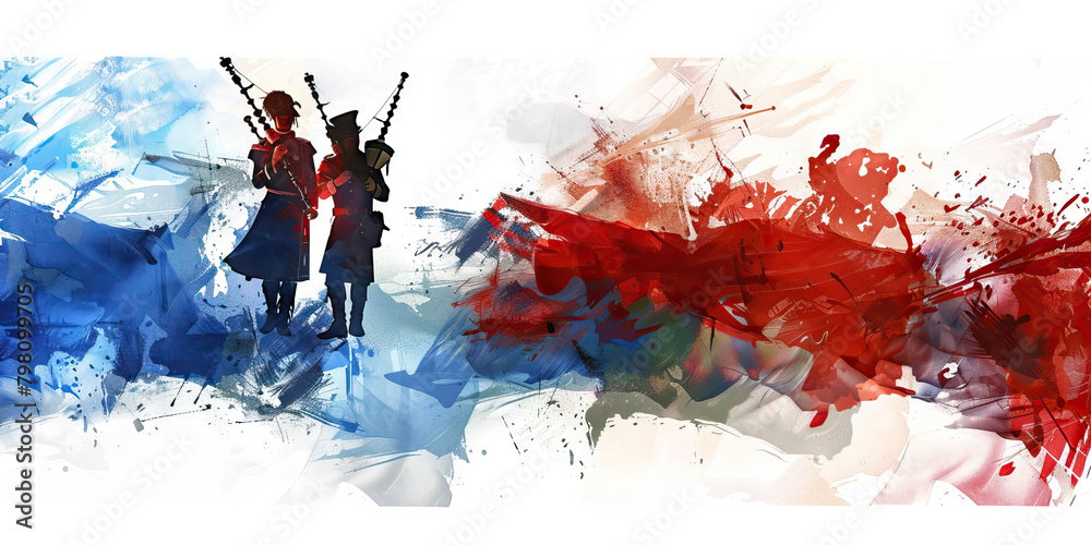 Scottish Flag with a Bagpiper and a Highland Dancer - Visualize the ...