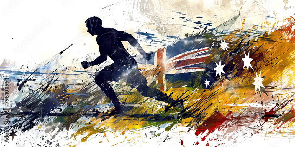 The Australian Flag with an Aboriginal Artist and a Lifesaver ...