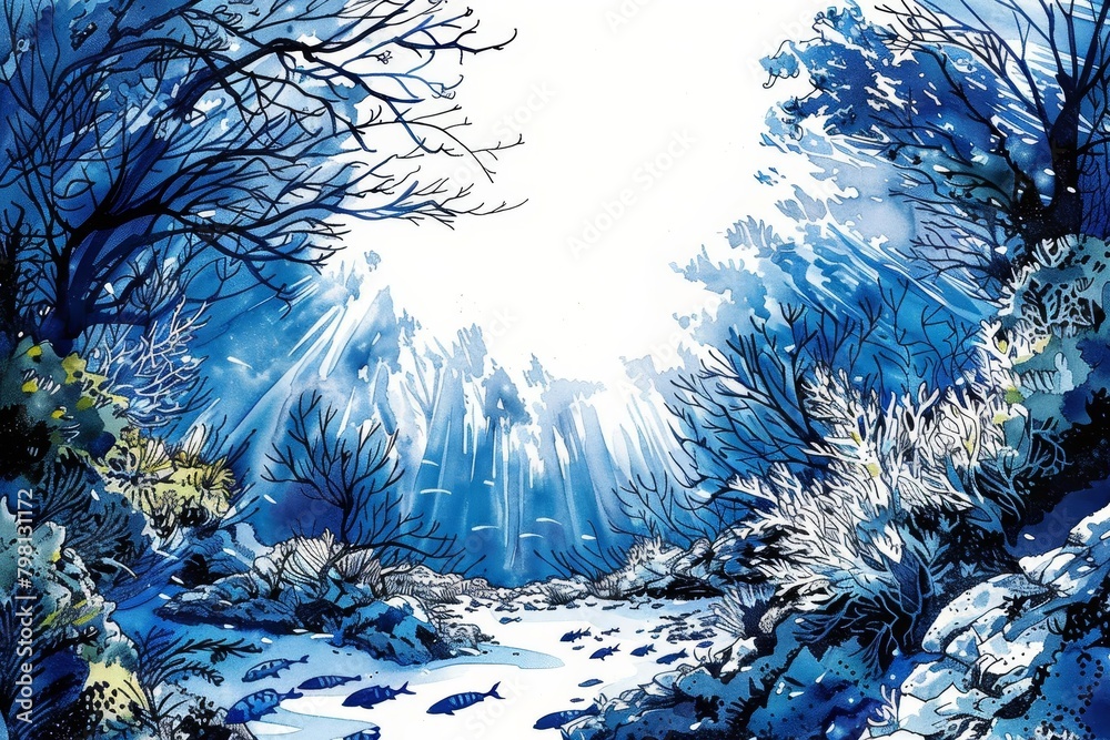 Immerse yourself in the tranquil allure of underwater realms in art ...