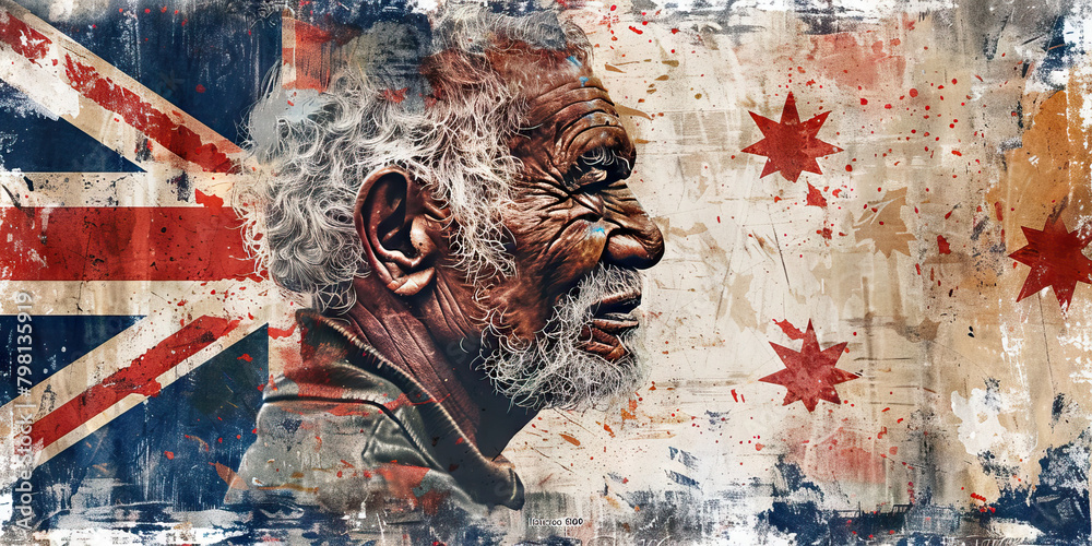 The Australian Flag with an Aboriginal Artist and a Lifesaver ...
